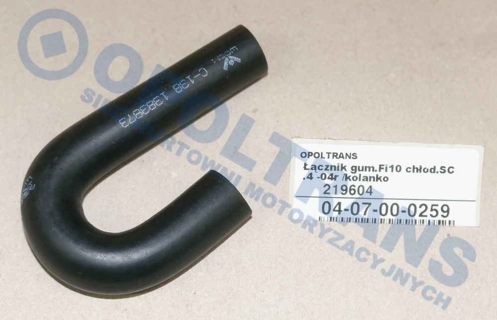 Opoltrans - Łącznik gum.Fi10 chłod.SC.4 -04r /kolanko , 04-07-00-0259