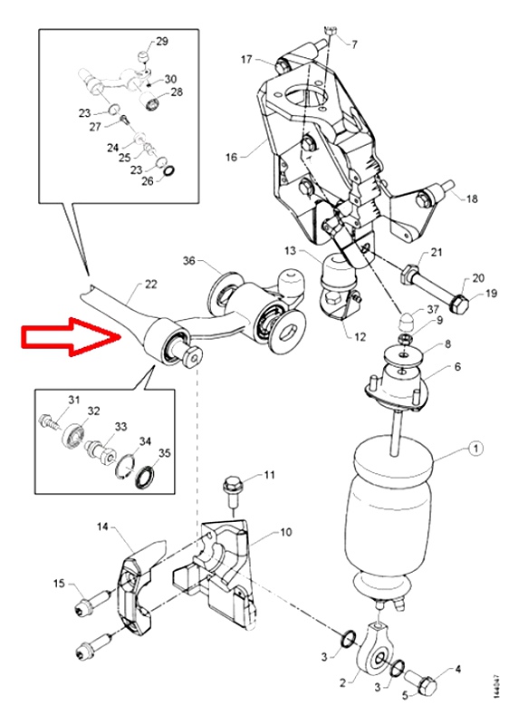 Opoltrans - Drążek zaw.kab.SC.R -12r- /P/ , 08-05-02-0064