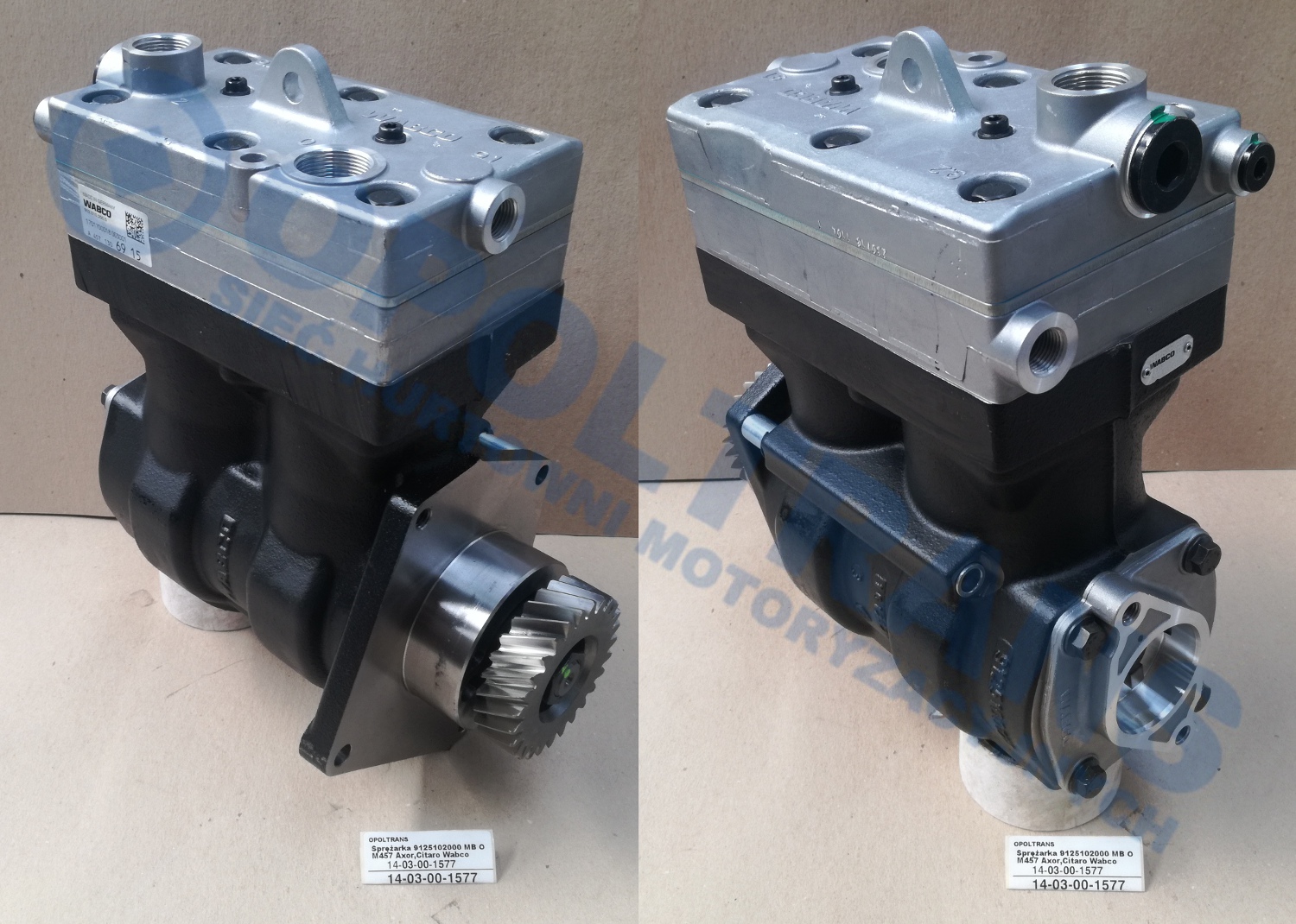 Opoltrans - Sprężarka 9125102000 MB OM457 Axor,Citaro Wabco , 14-03-00-1577